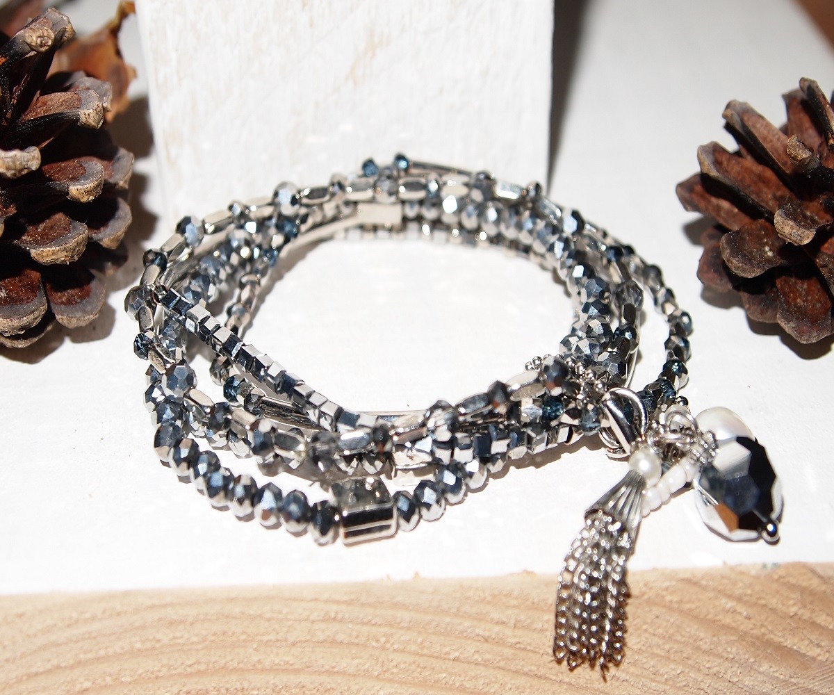 Bracelet argenté en pierres naturelles - itisbijoux.fr